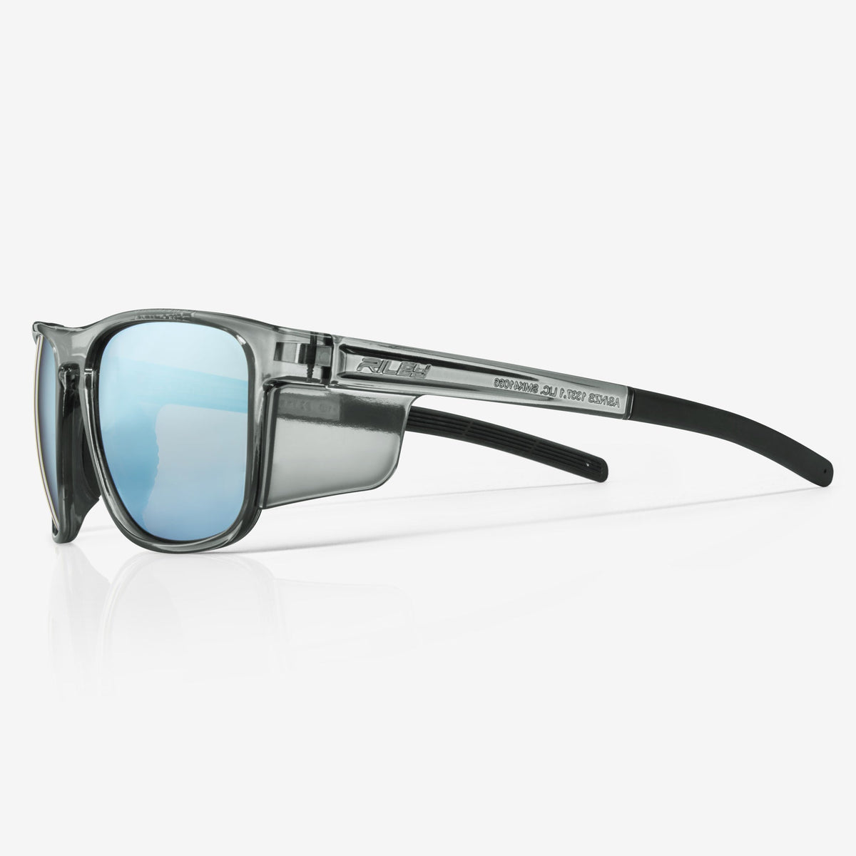Riley Navigator X Safety Sunglasses – Blue Mirror Revo, Smoked Frame ...