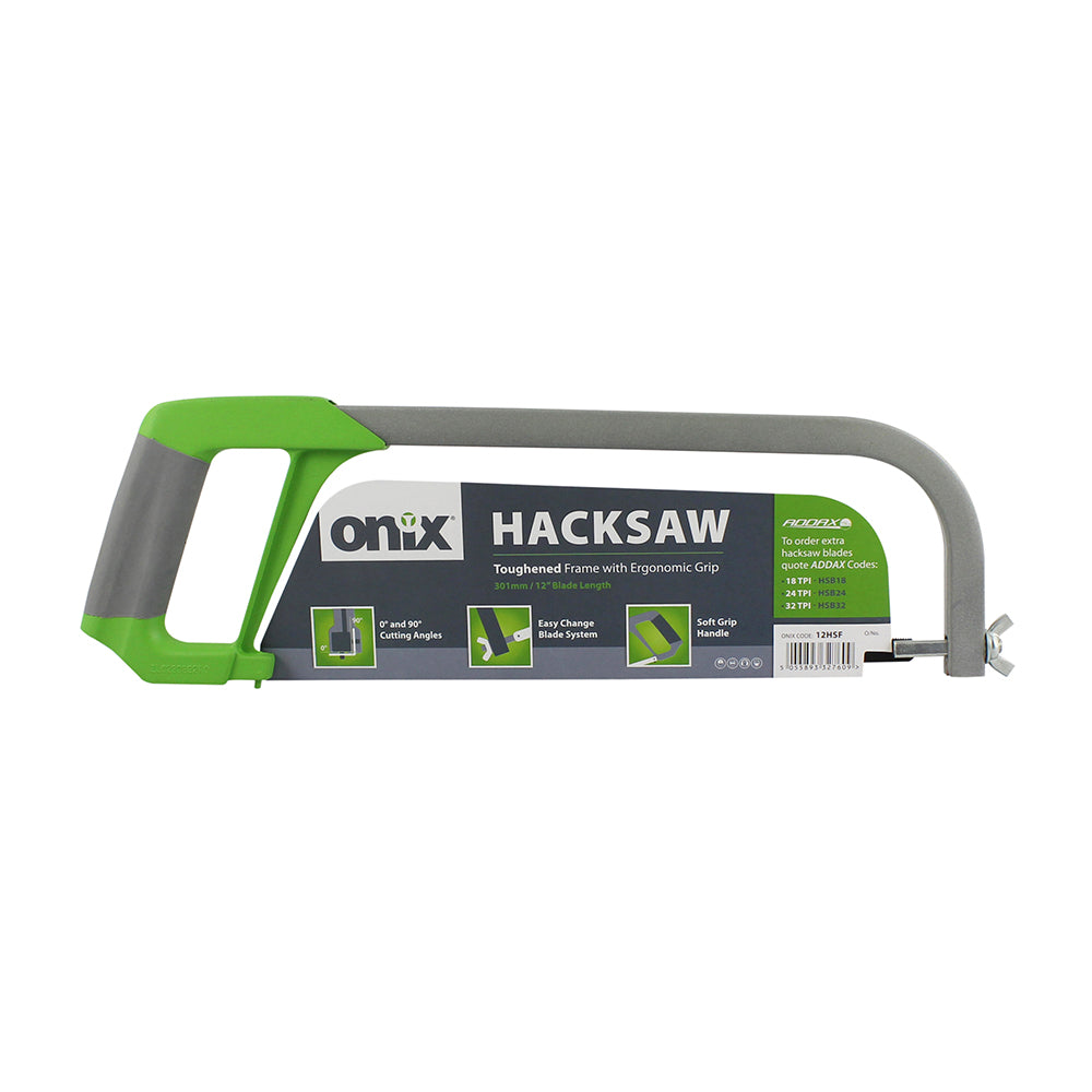 Onix Lightweight Hacksaw 12" (300mm) – Steel/Alu Frame, 24T Blade | DIY ...